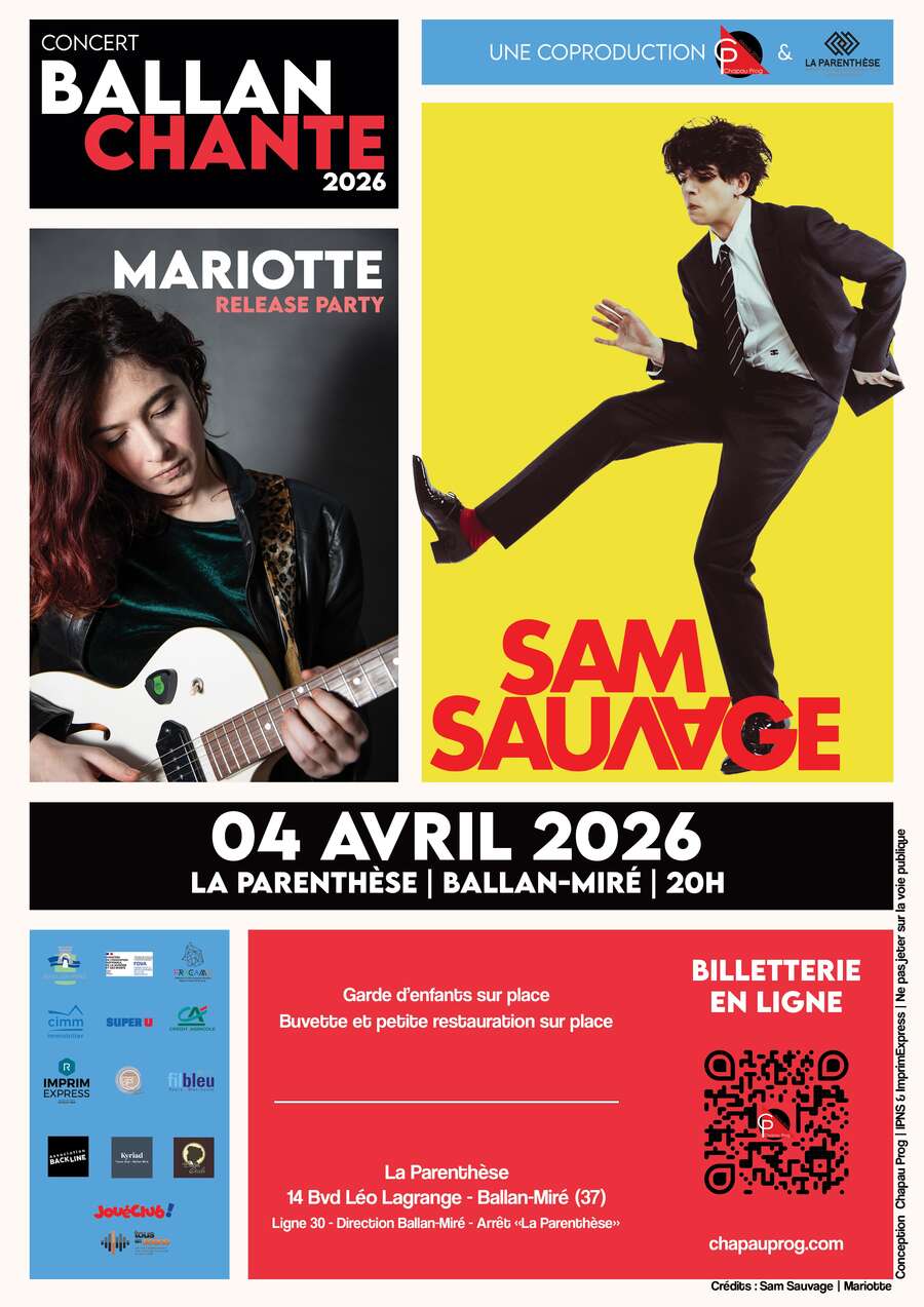 Sam Sauvage et Mariotte pour la 8ème édition de Ballan Chante le samedi ...